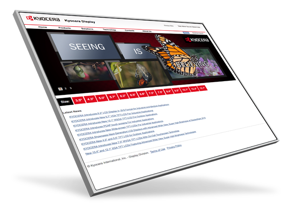 7.0" 800 x 480 WVGA On-Cell Touch PCAP Display - KYOCERA Display | Mouser
